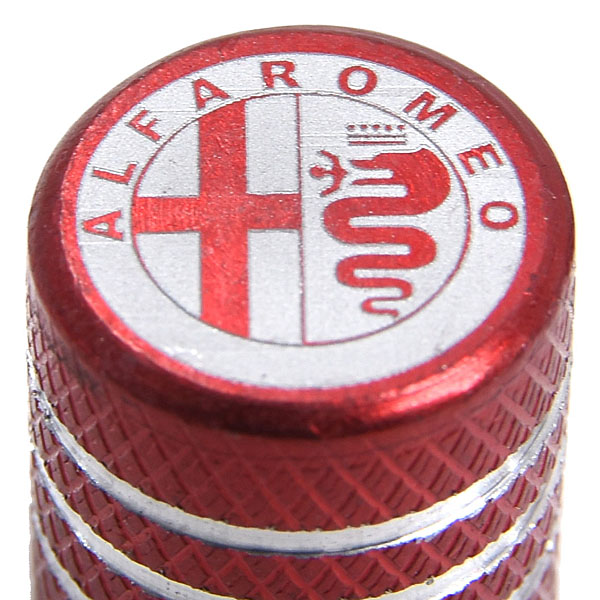 Alfa Romeo Emblem Air Valve Cap(Red) : Italian Auto Parts & Gadgets Store